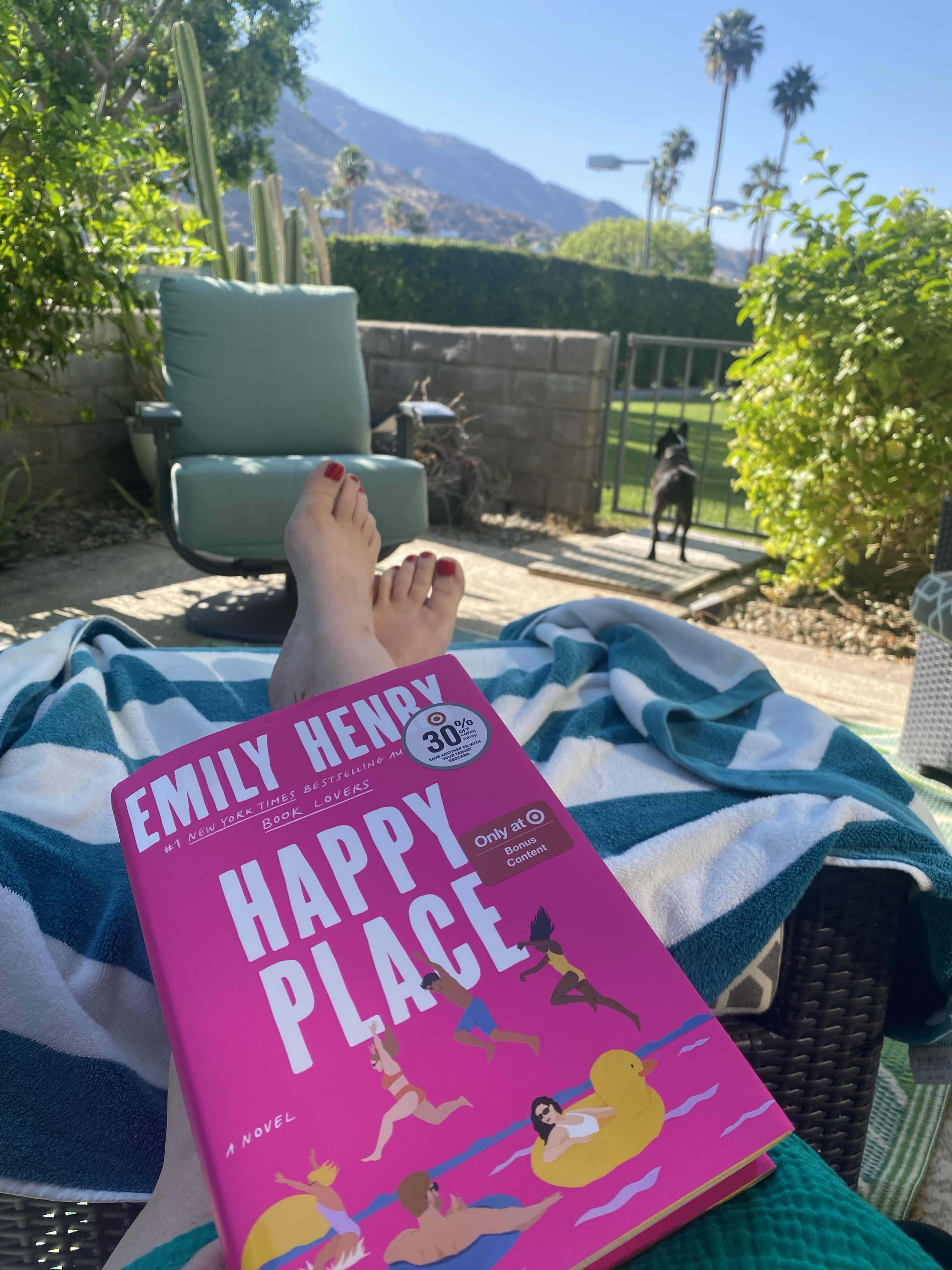 Reading Happy Place in my new happy place – #OneGoodThing Daily