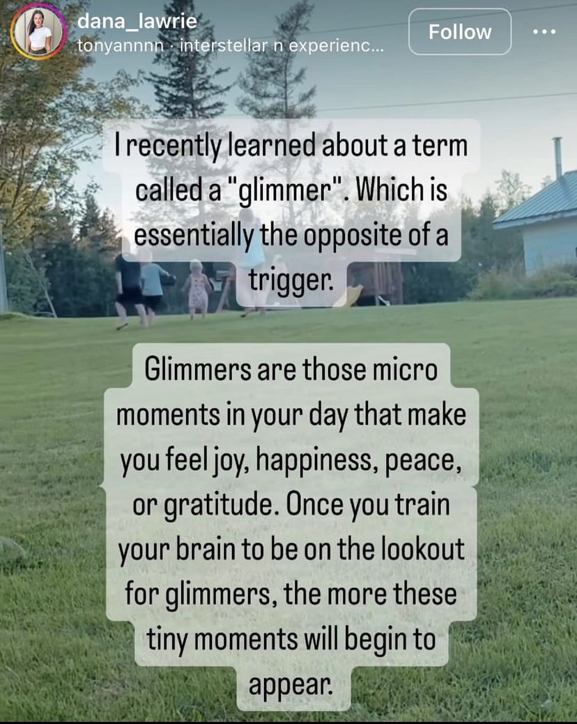 Finding glimmers – #OneGoodThing Daily